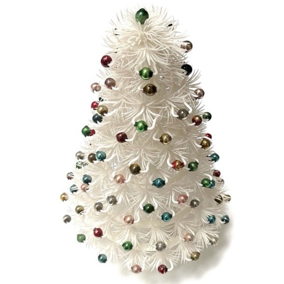 Vintage | Holiday | Vintage Plastic Tree With Mercury Glass Beads Hong ...